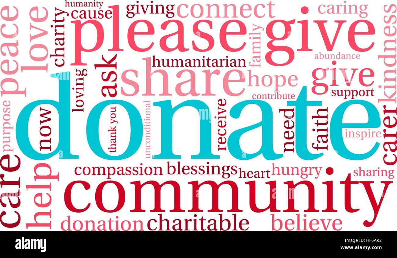 Donate word cloud on a white background Stock Vector Image & Art - Alamy