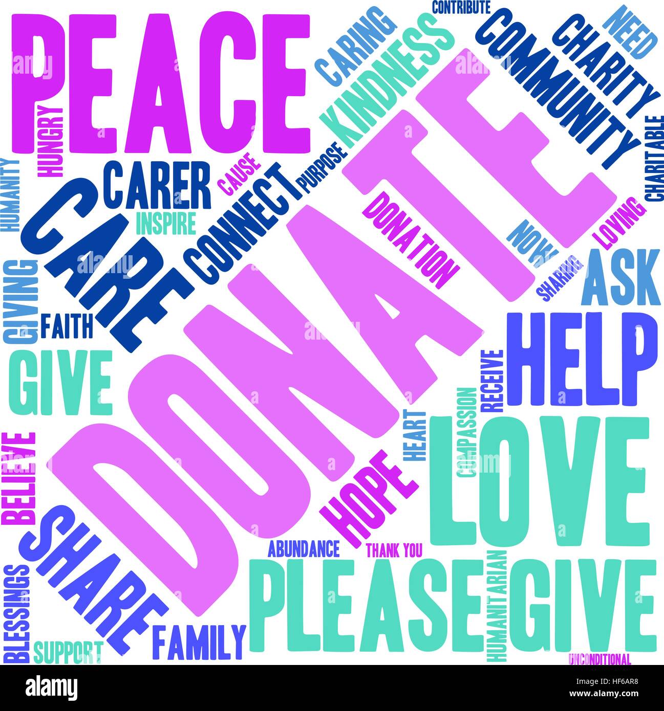 Donate word cloud on a white background Stock Vector Image & Art - Alamy