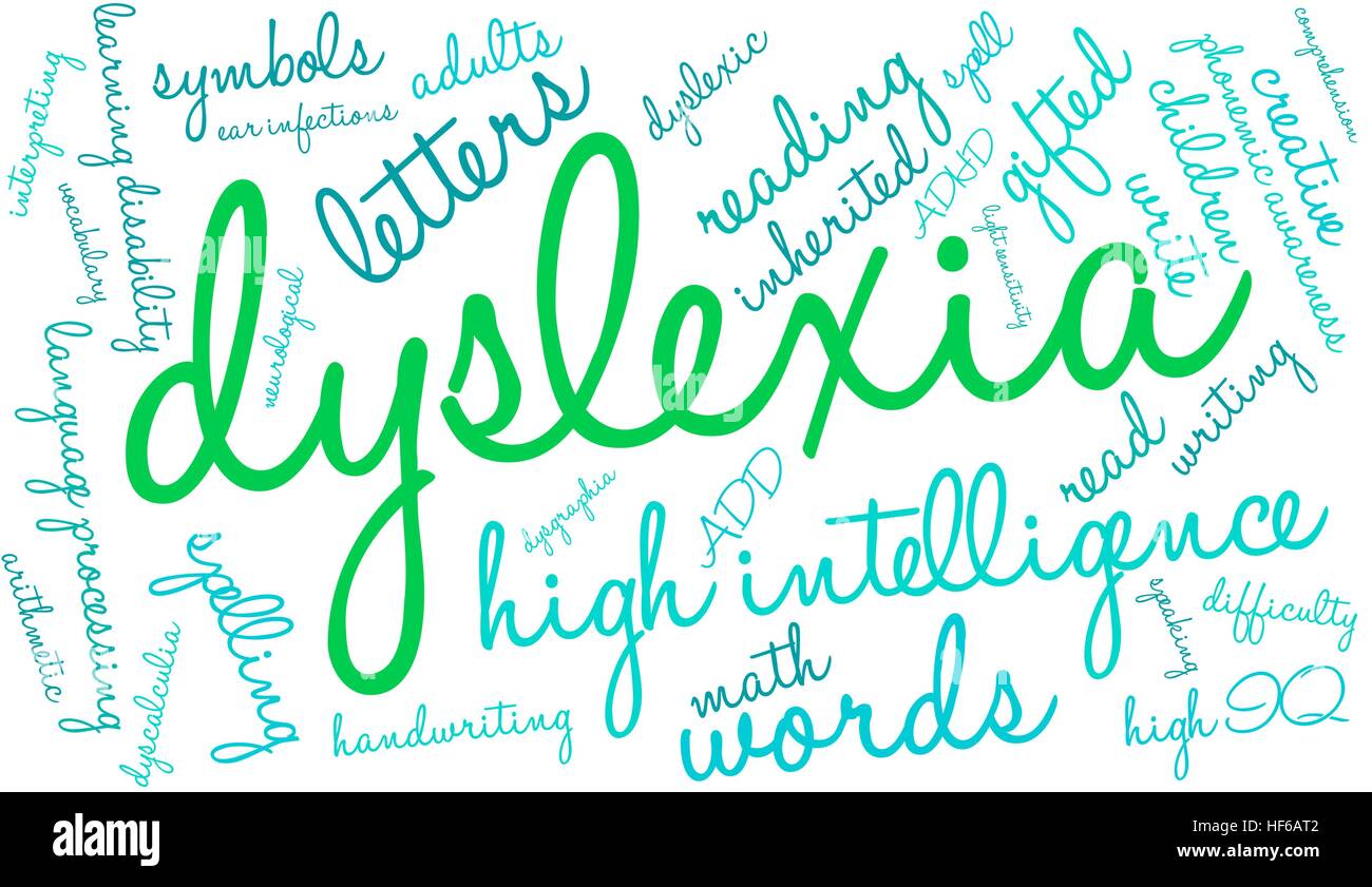 Dyslexia word cloud on a white background Stock Vector Image & Art - Alamy