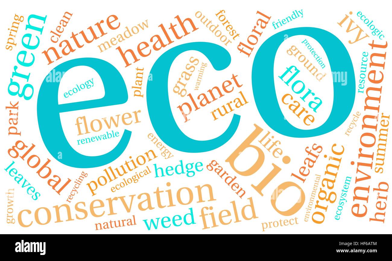 Eco word cloud on a white background Stock Vector Image & Art - Alamy