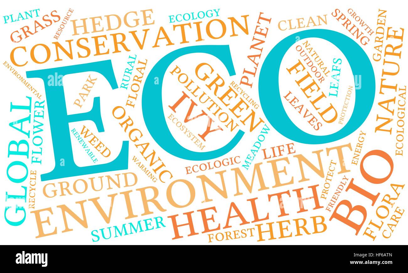 Eco word cloud on a white background Stock Vector Image & Art - Alamy