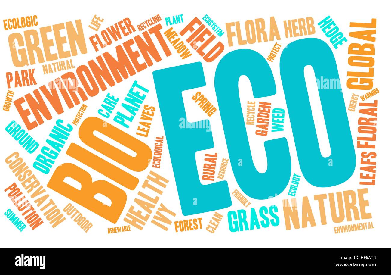 Eco word cloud on a white background Stock Vector Image & Art - Alamy