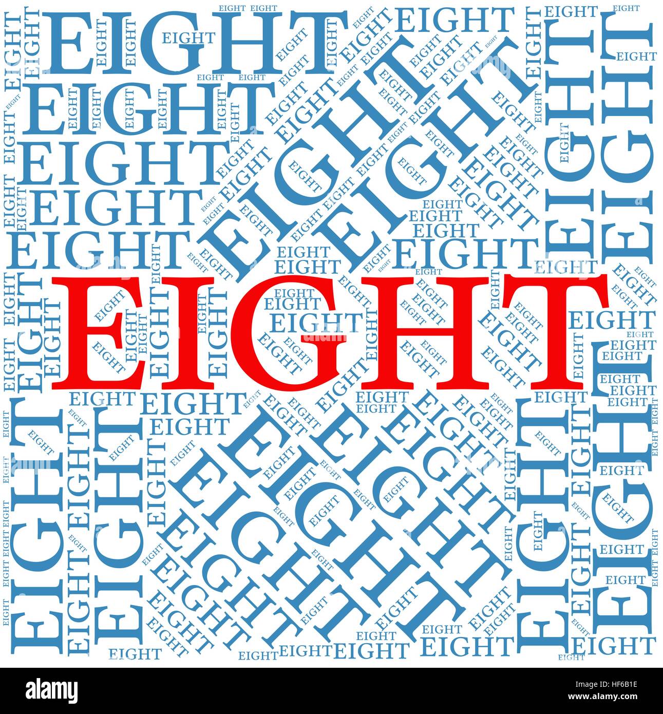 Eight word cloud on a white background Stock Vector Image & Art - Alamy