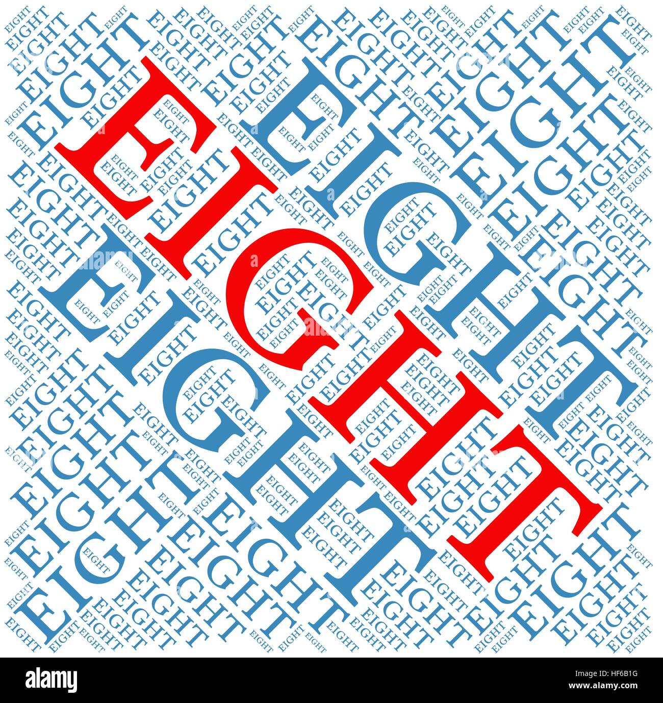 Eight word cloud on a white background Stock Vector Image & Art - Alamy