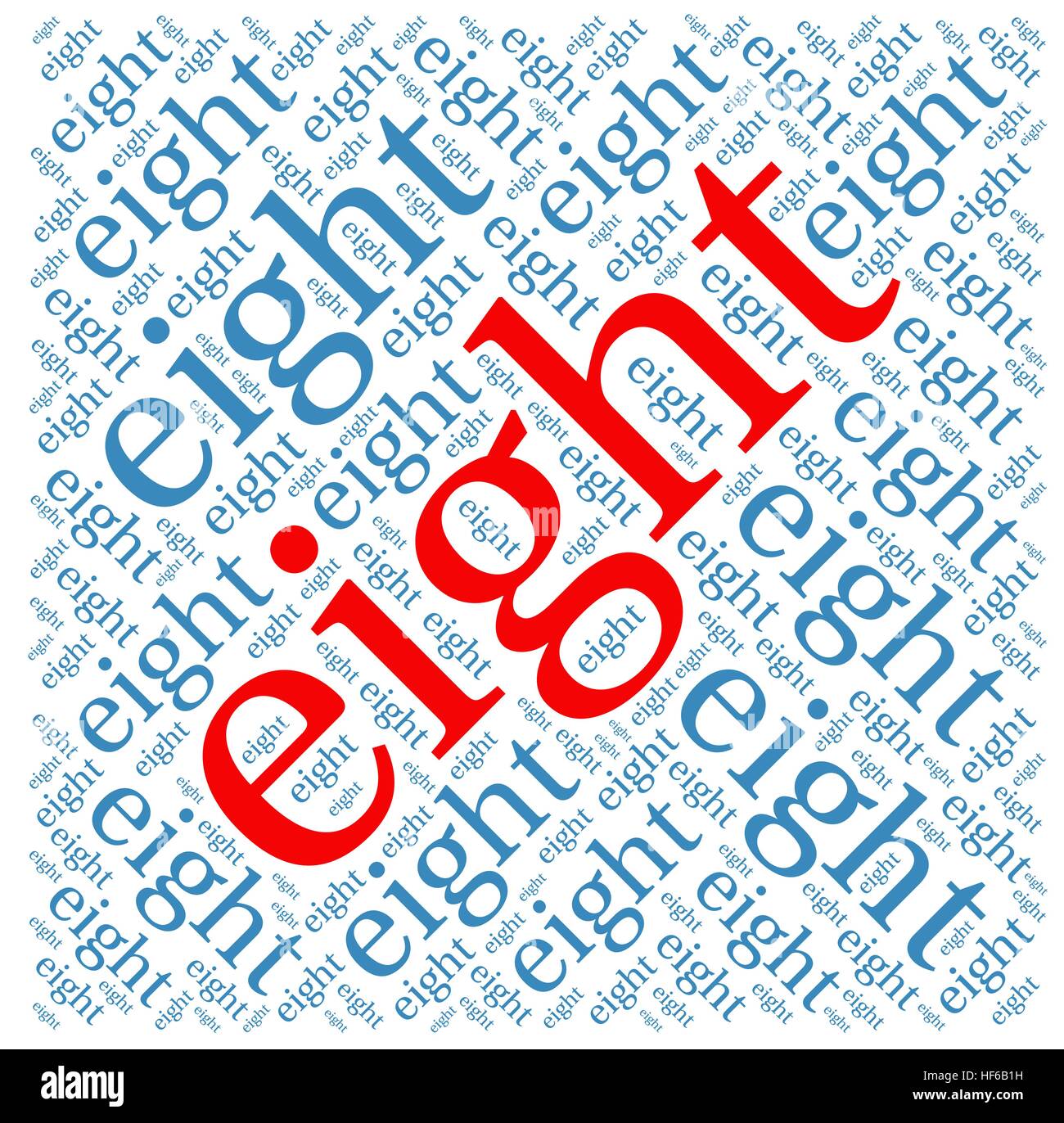 Eight word cloud on a white background Stock Vector Image & Art - Alamy