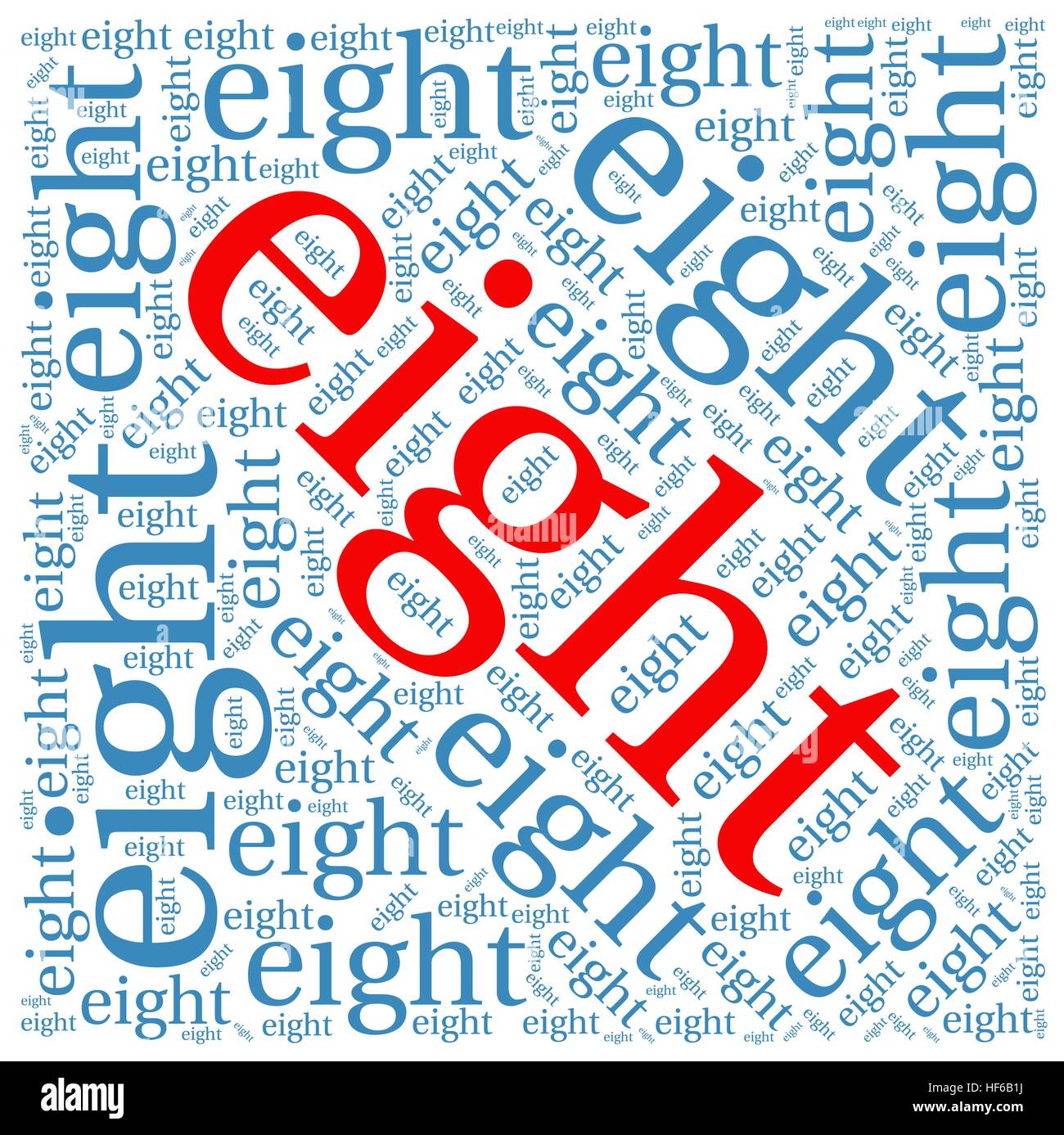 Eight word cloud on a white background Stock Vector Image & Art - Alamy