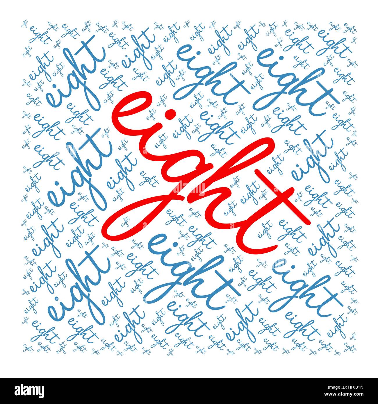 Eight word cloud on a white background Stock Vector Image & Art - Alamy