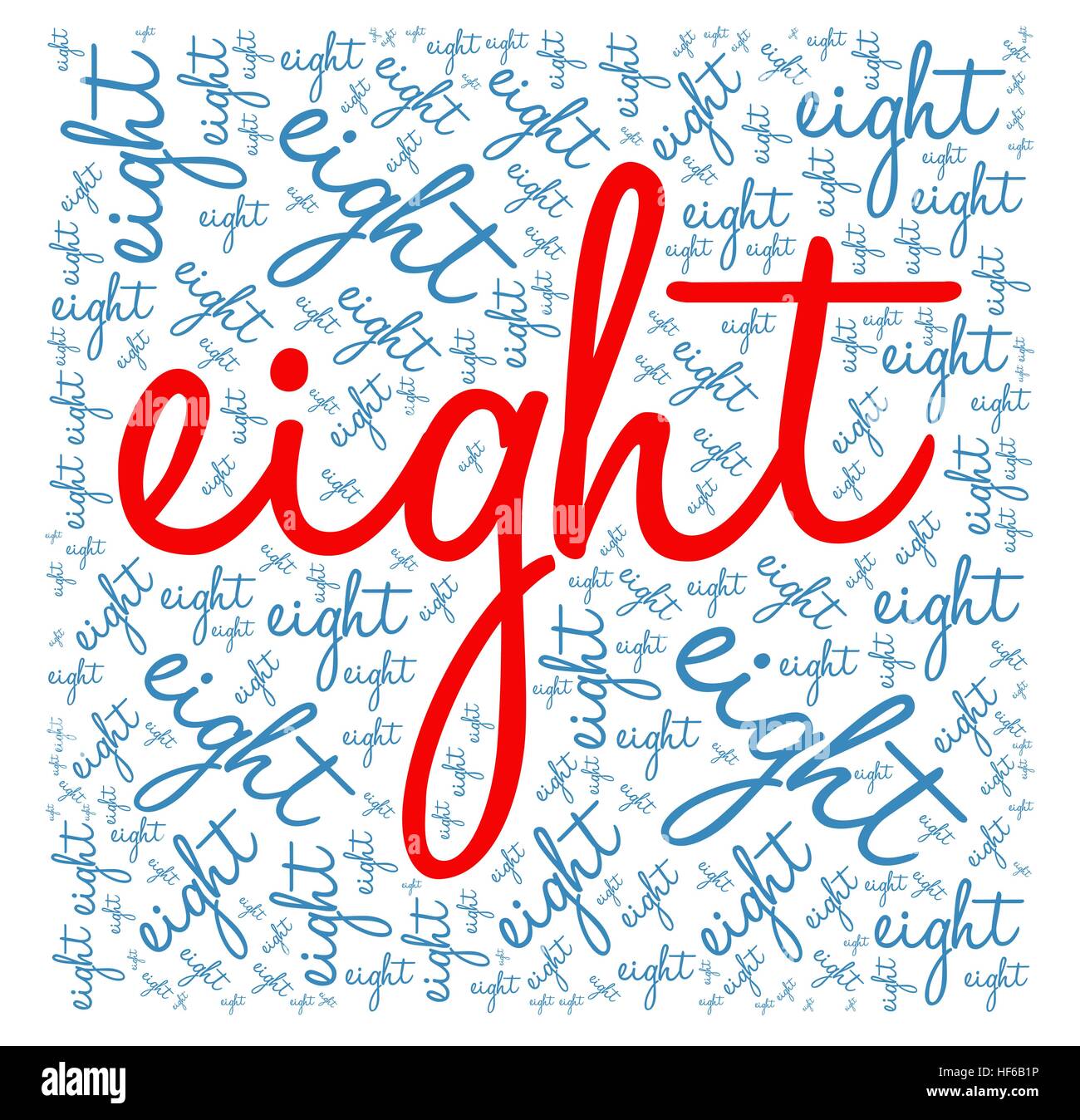 Eight word cloud on a white background Stock Vector Image & Art - Alamy