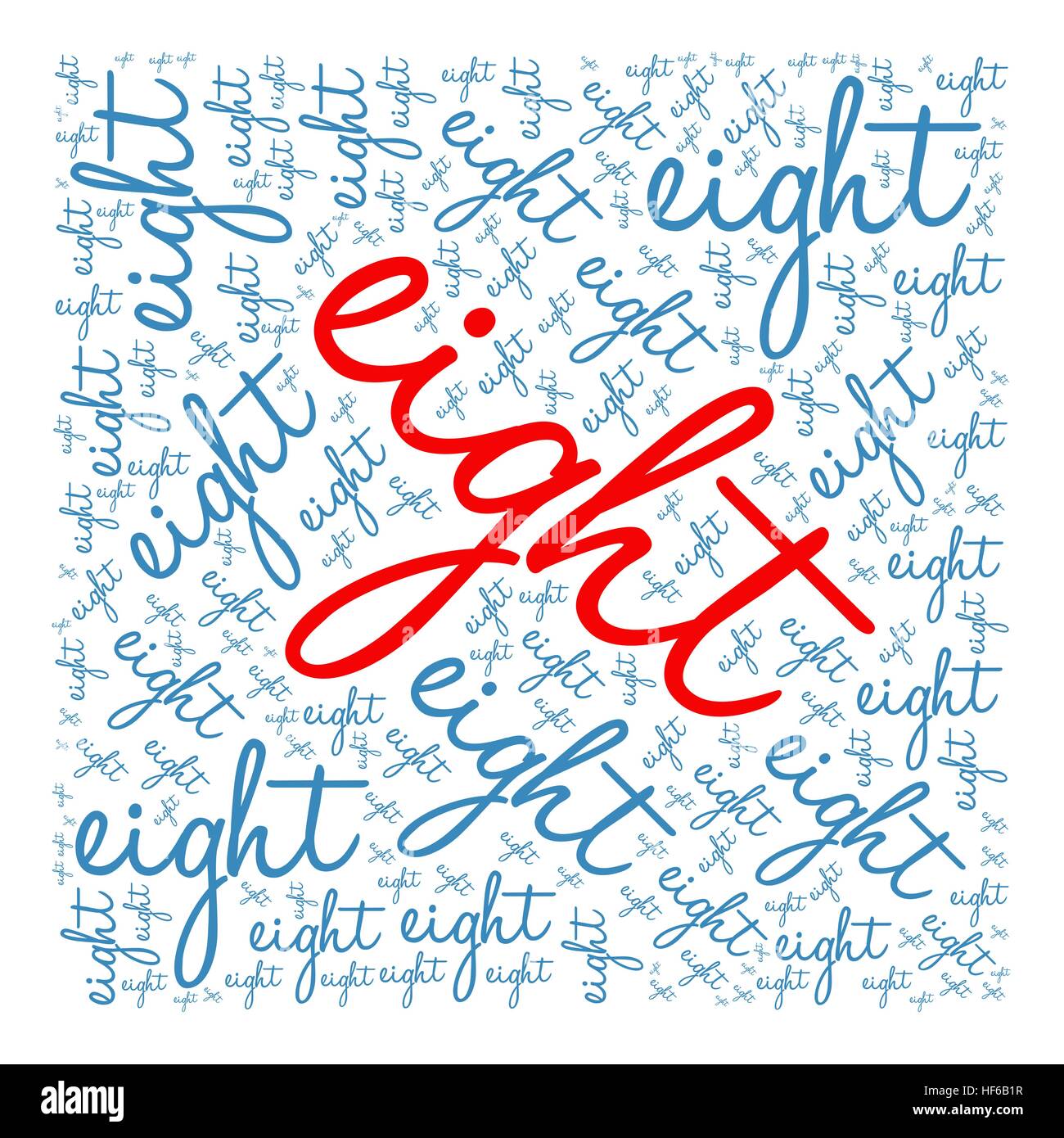 Eight word cloud on a white background Stock Vector Image & Art - Alamy