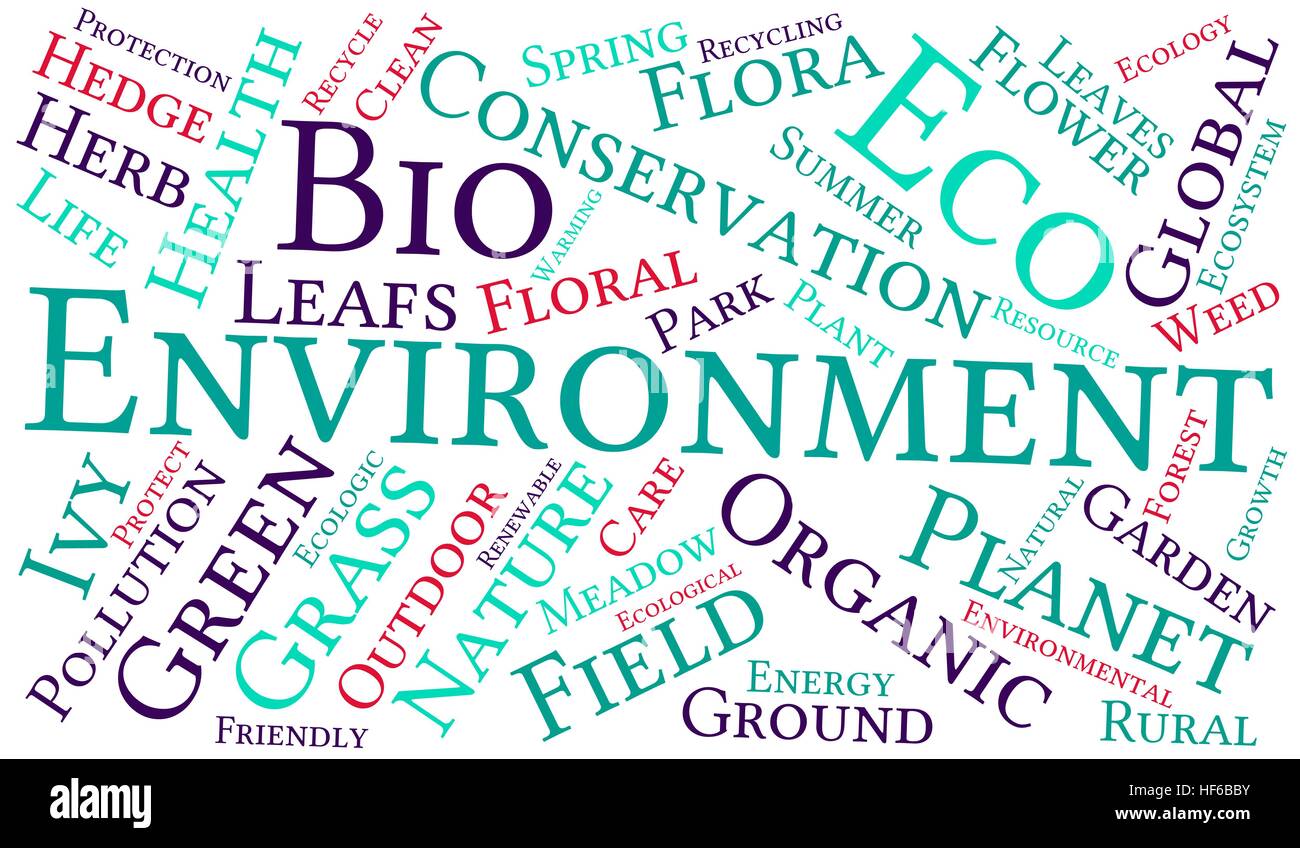 Environment word cloud on a white background Stock Vector Image & Art ...
