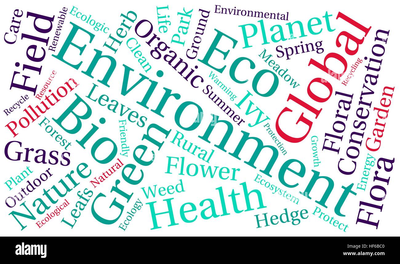 Environment word cloud on a white background Stock Vector Image & Art ...