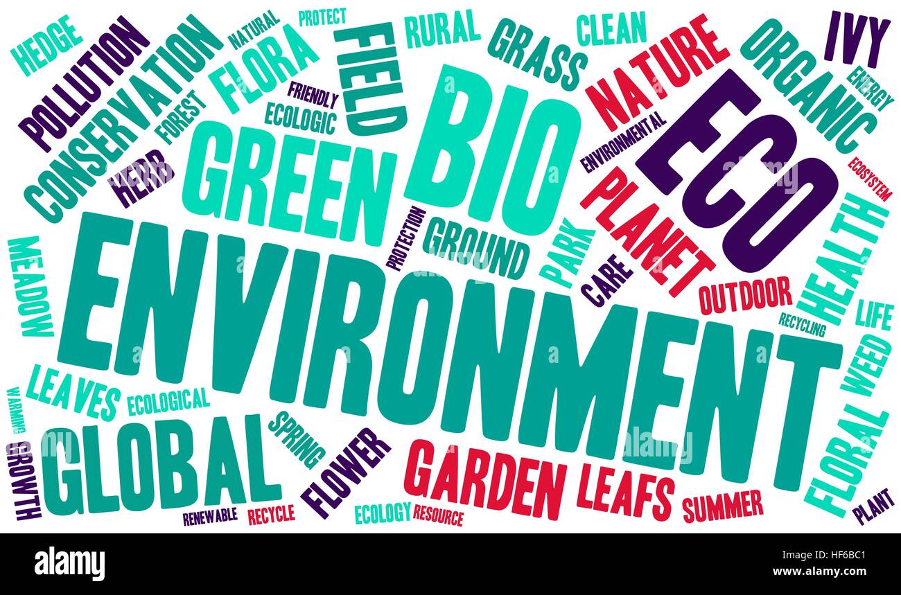Environment word cloud on a white background Stock Vector Image & Art ...