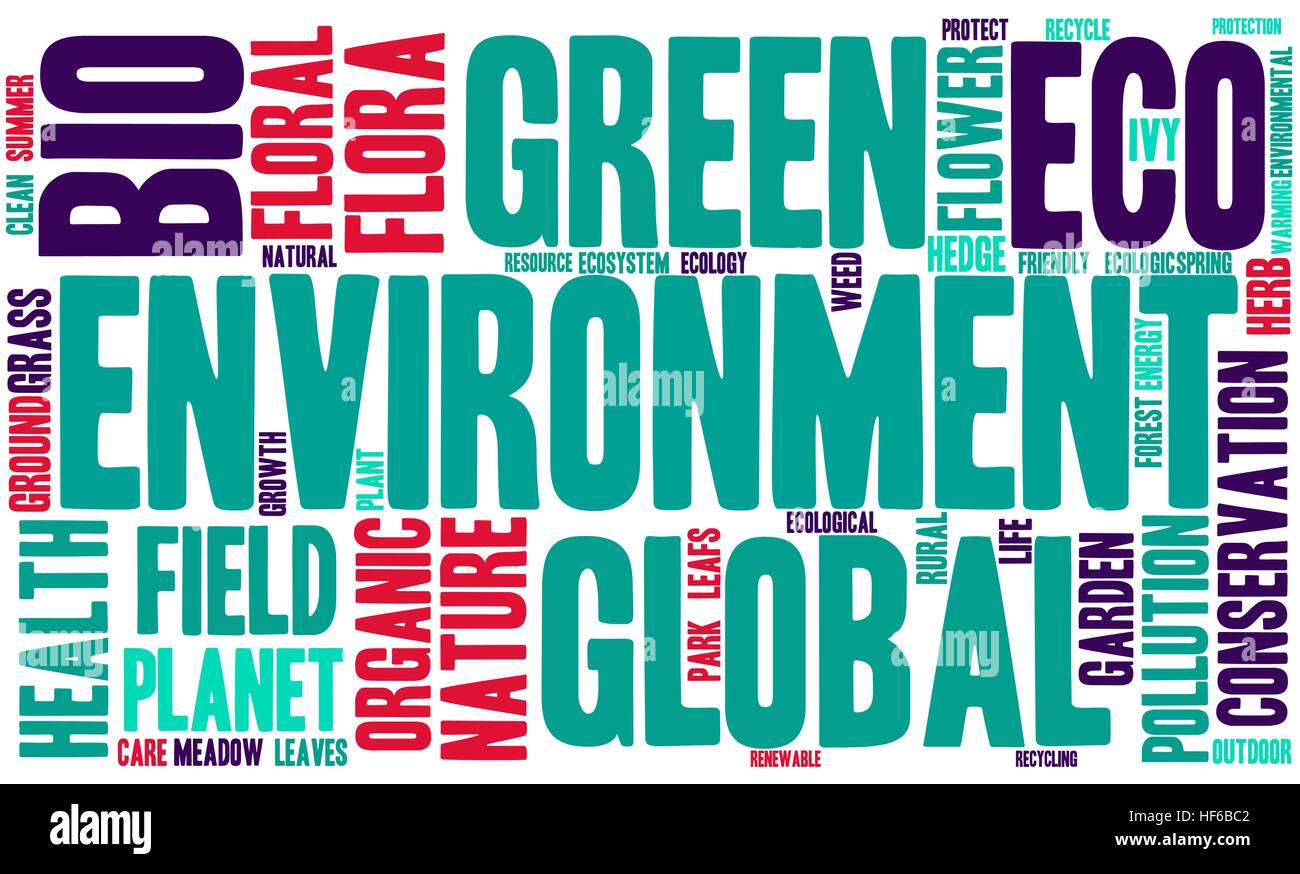 Environment word cloud on a white background Stock Vector Image & Art ...