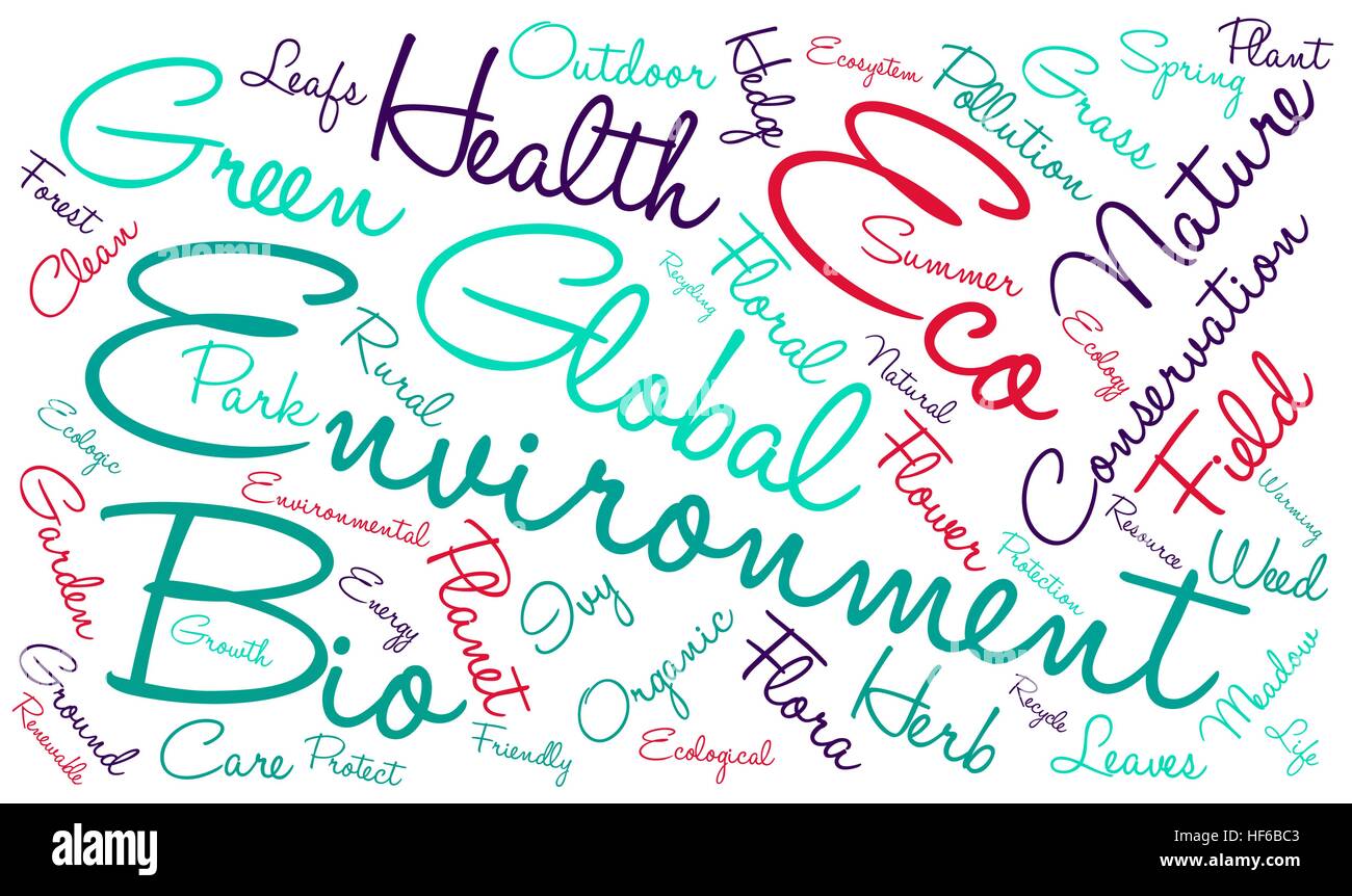 Environment word cloud on a white background Stock Vector Image & Art ...