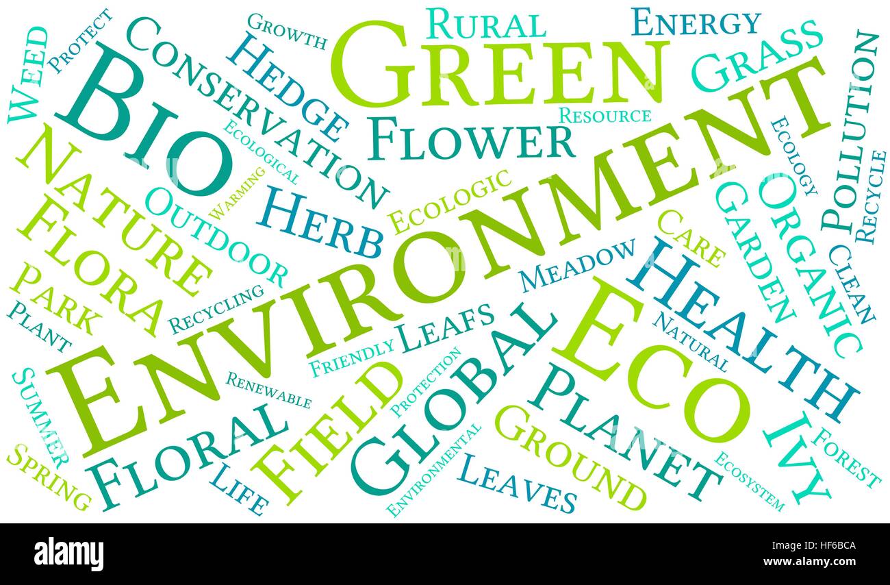Environment word cloud on a white background Stock Vector Image & Art ...