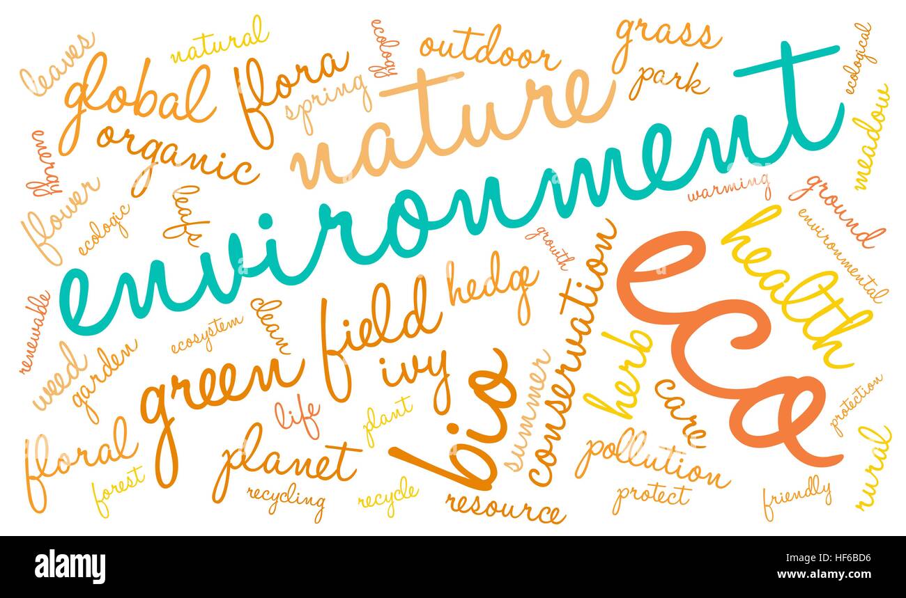 Environment word cloud on a white background Stock Vector Image & Art ...