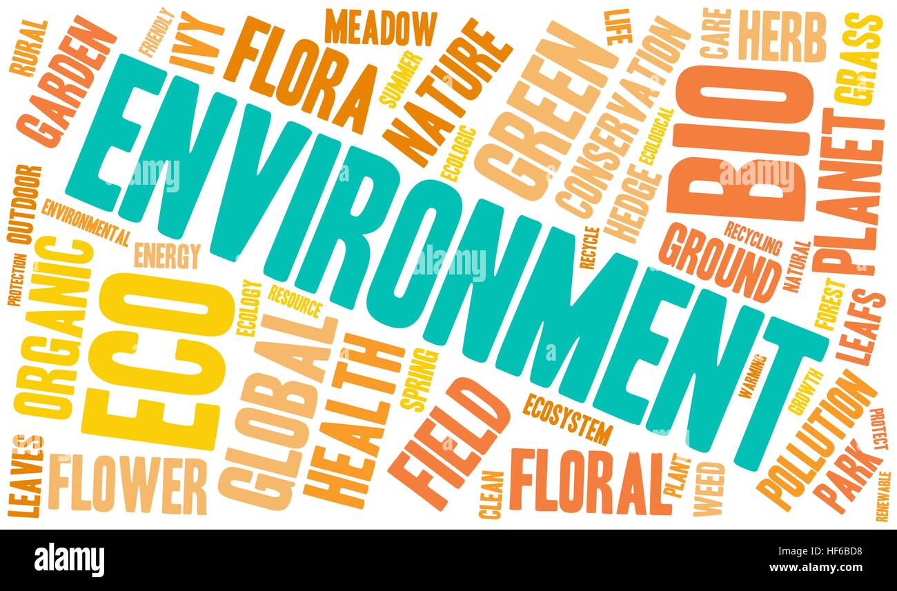 Environment word cloud on a white background Stock Vector Image & Art ...