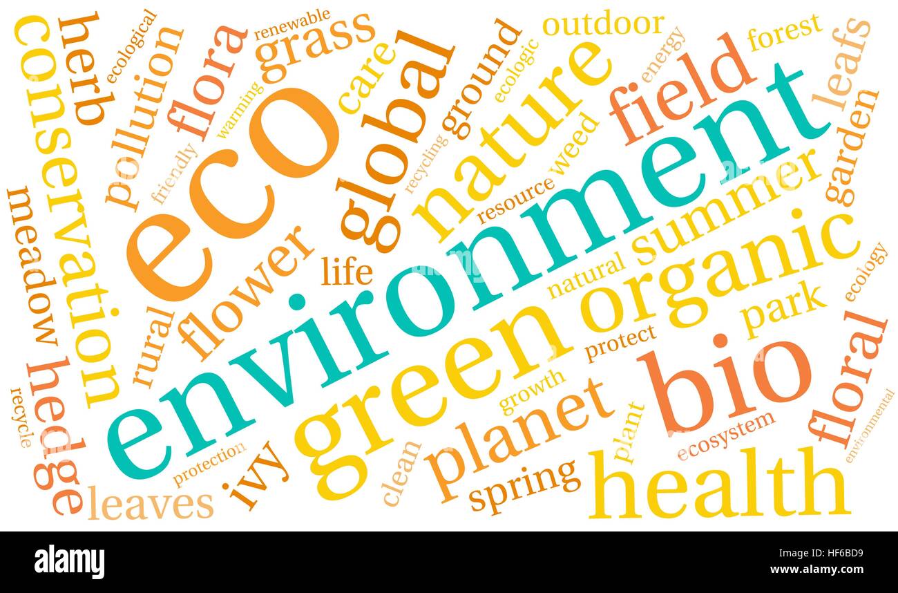 Environment word cloud on a white background Stock Vector Image & Art ...