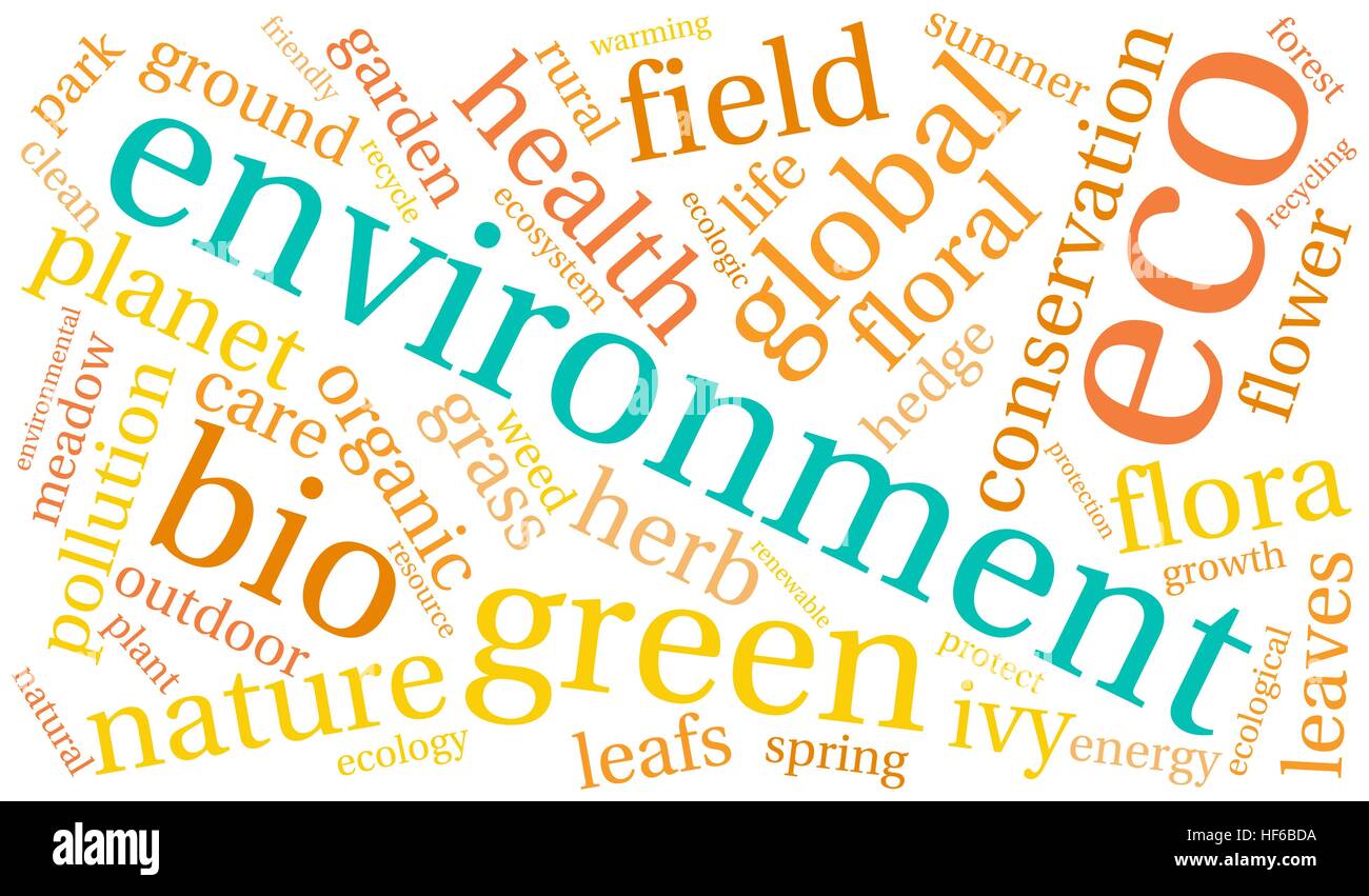 Environment word cloud on a white background Stock Vector Image & Art ...