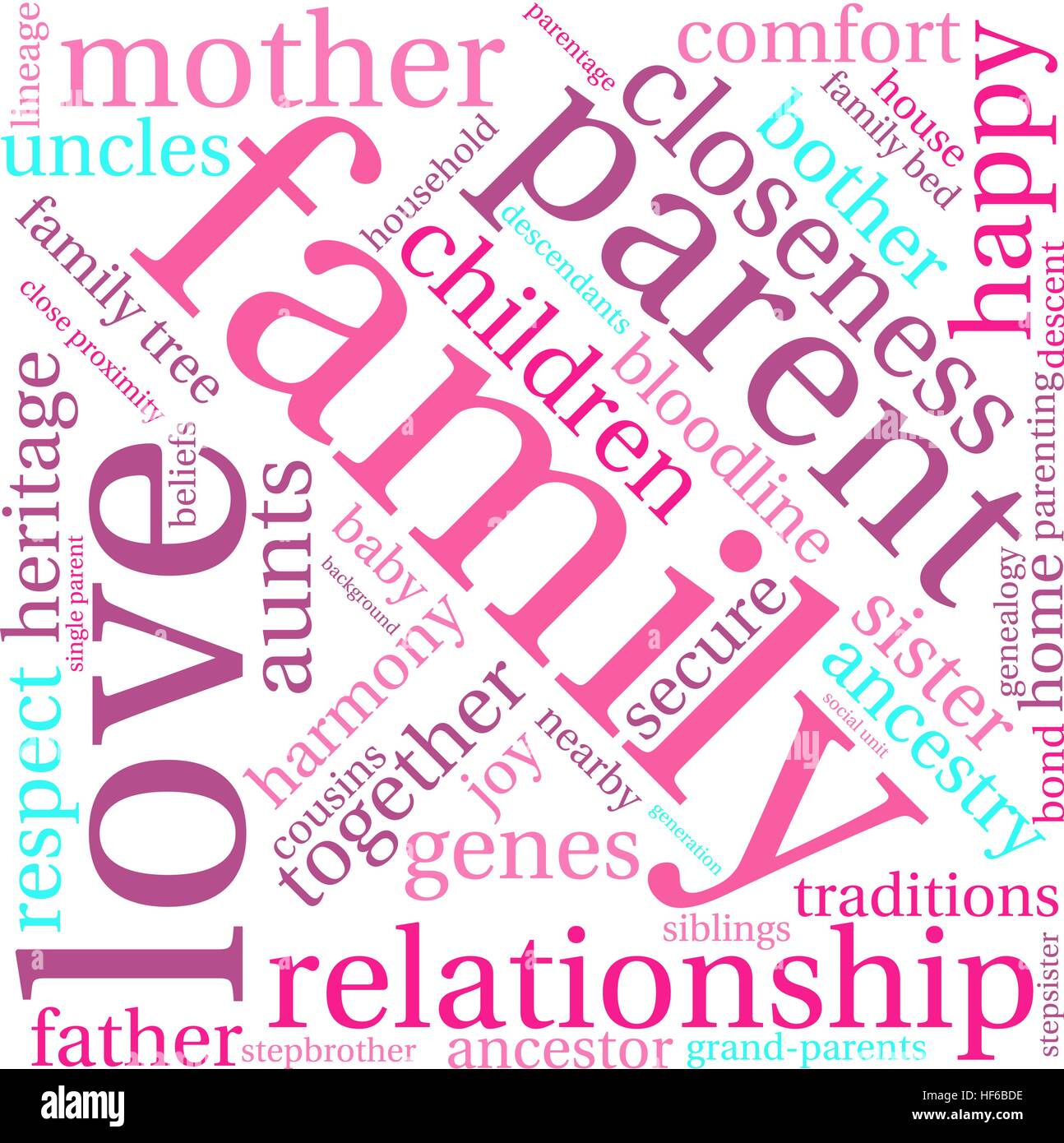 Family word cloud on a white background Stock Vector Image & Art - Alamy