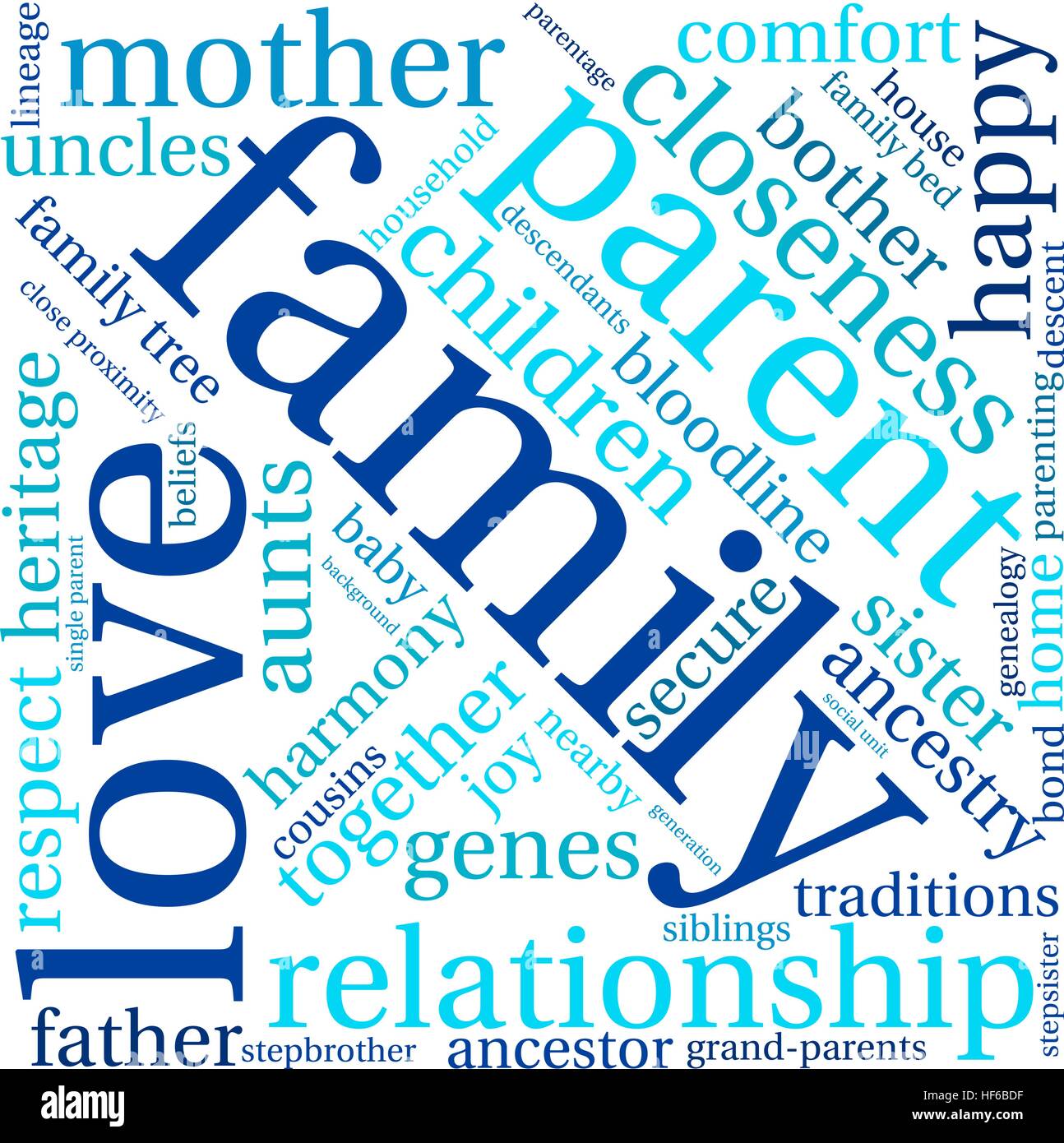Family word cloud on a white background Stock Vector Image & Art - Alamy