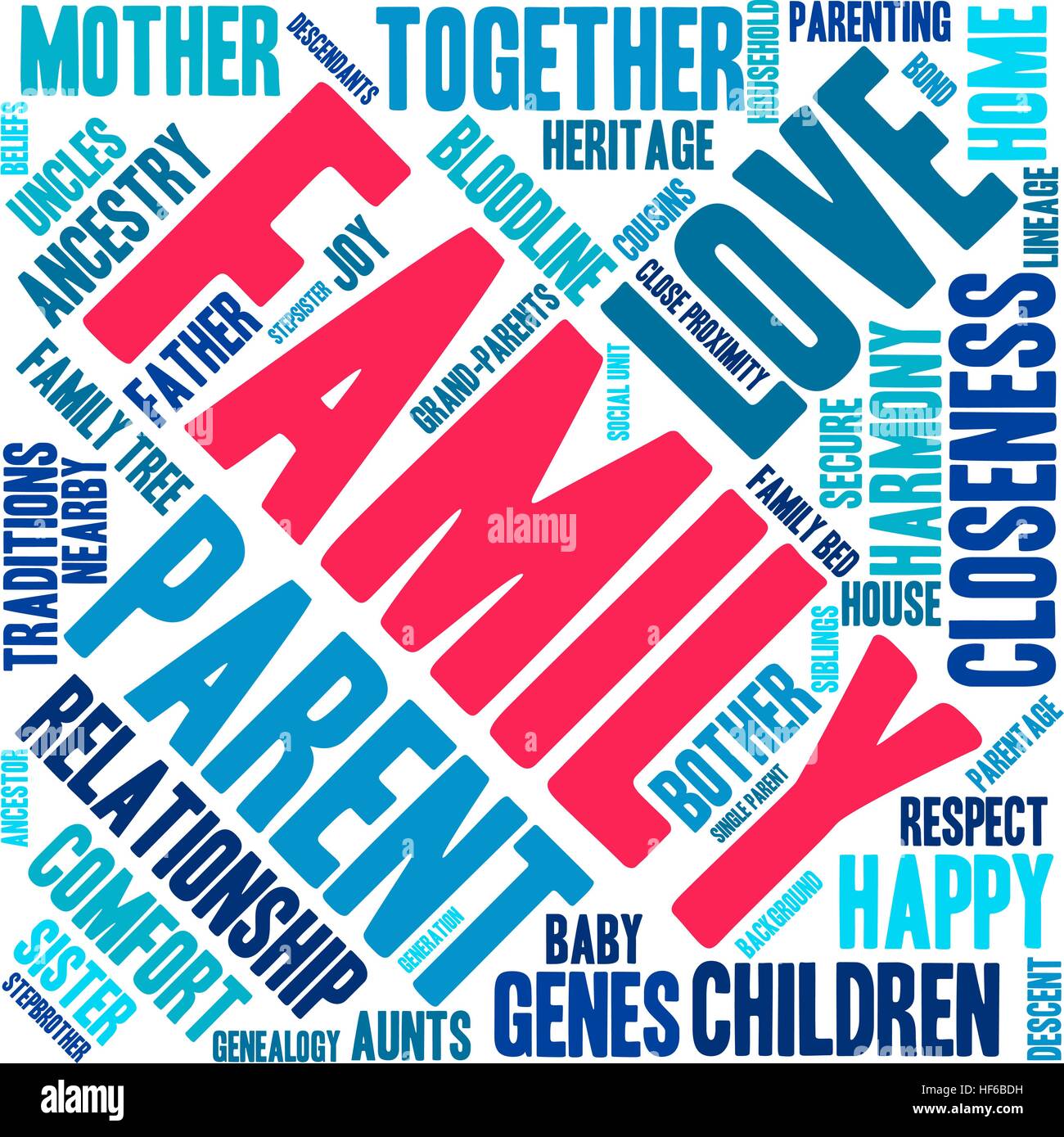 Family word cloud on a white background Stock Vector Image & Art - Alamy