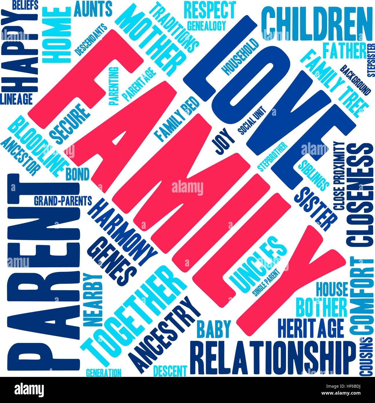 Family word cloud on a white background Stock Vector Image & Art - Alamy