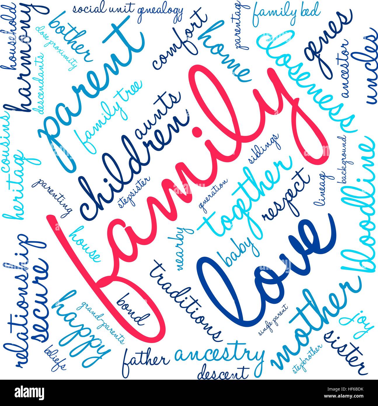 Family word cloud on a white background Stock Vector Image & Art - Alamy