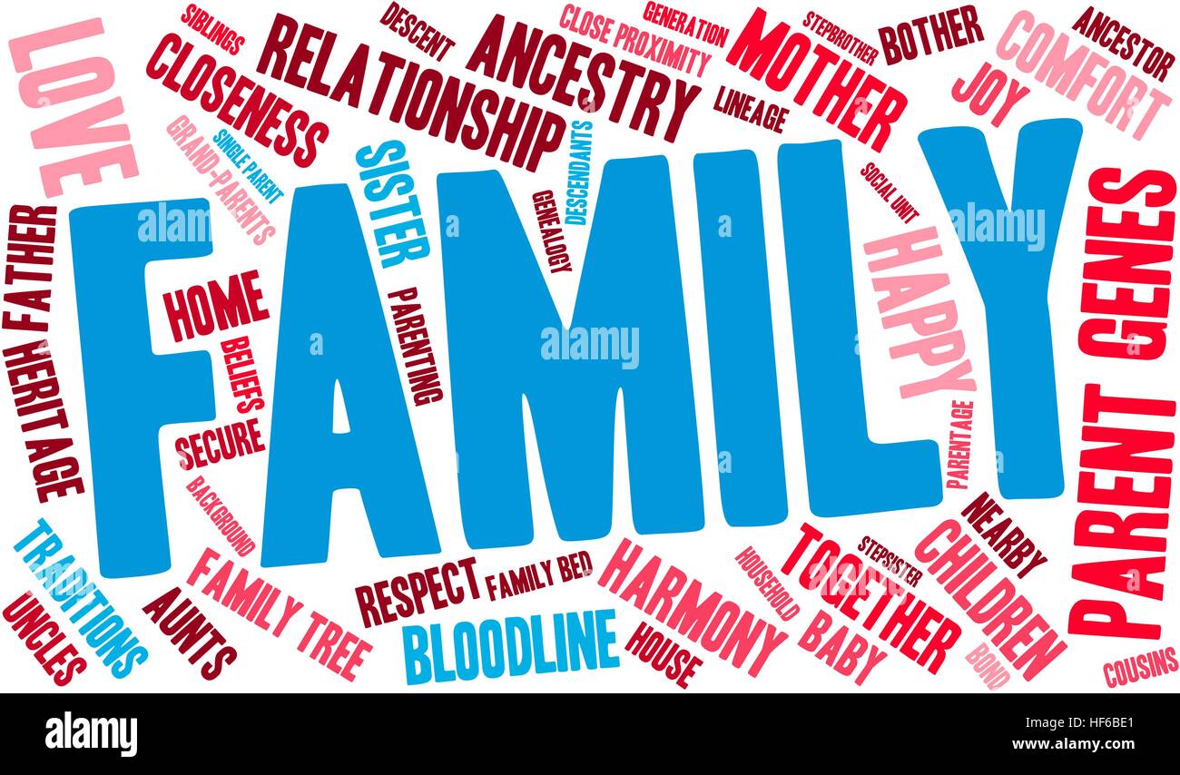 Family word cloud on a white background Stock Vector Image & Art - Alamy