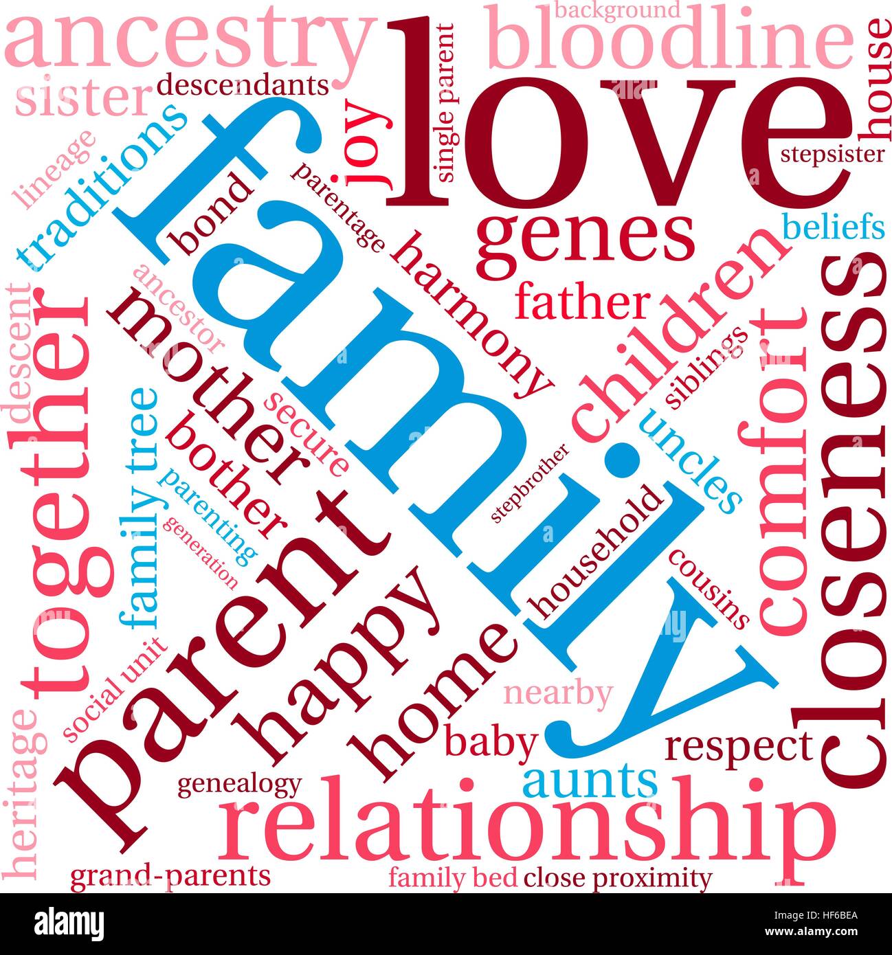 Family word cloud on a white background Stock Vector Image & Art - Alamy
