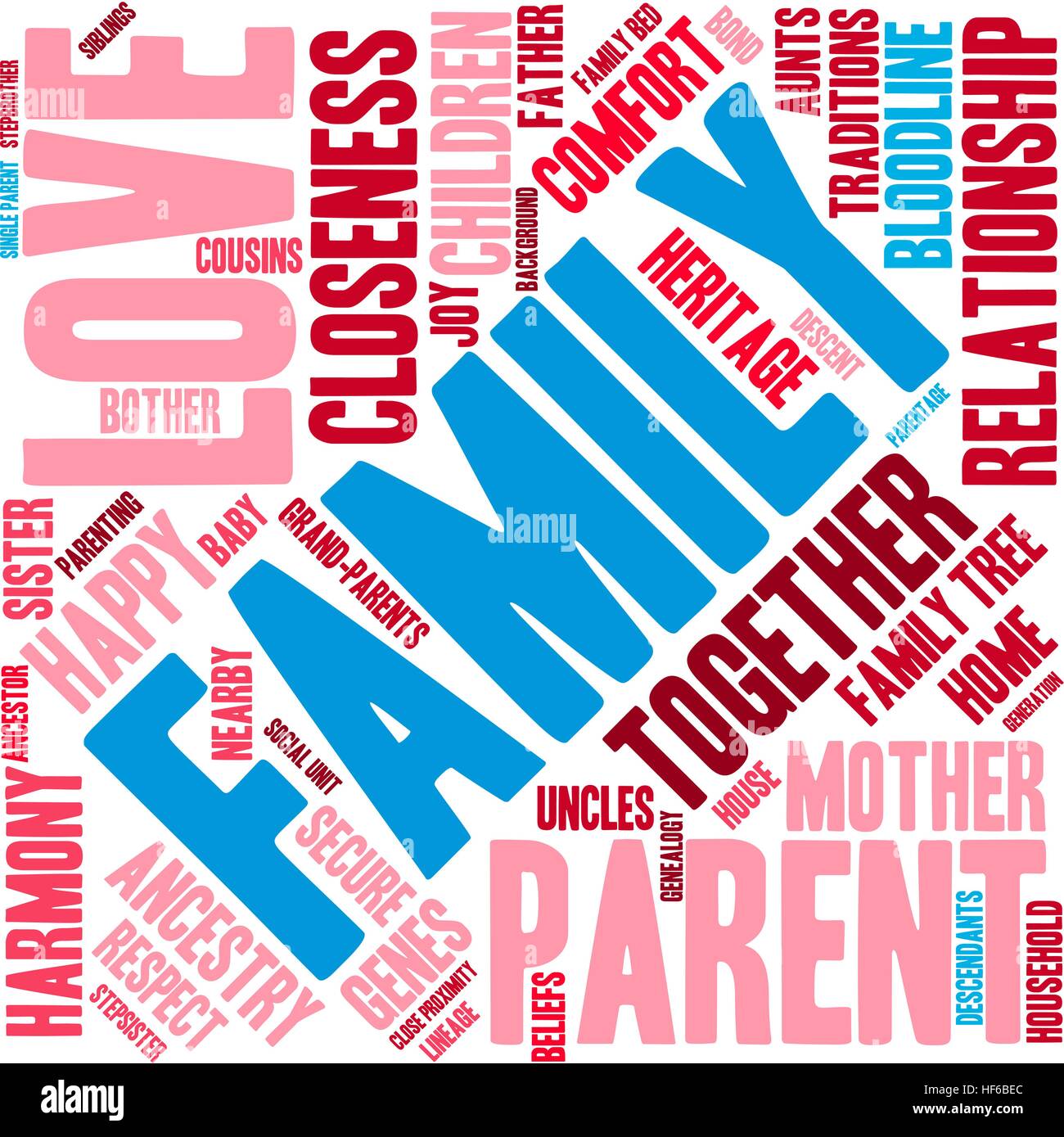Family word cloud on a white background Stock Vector Image & Art - Alamy