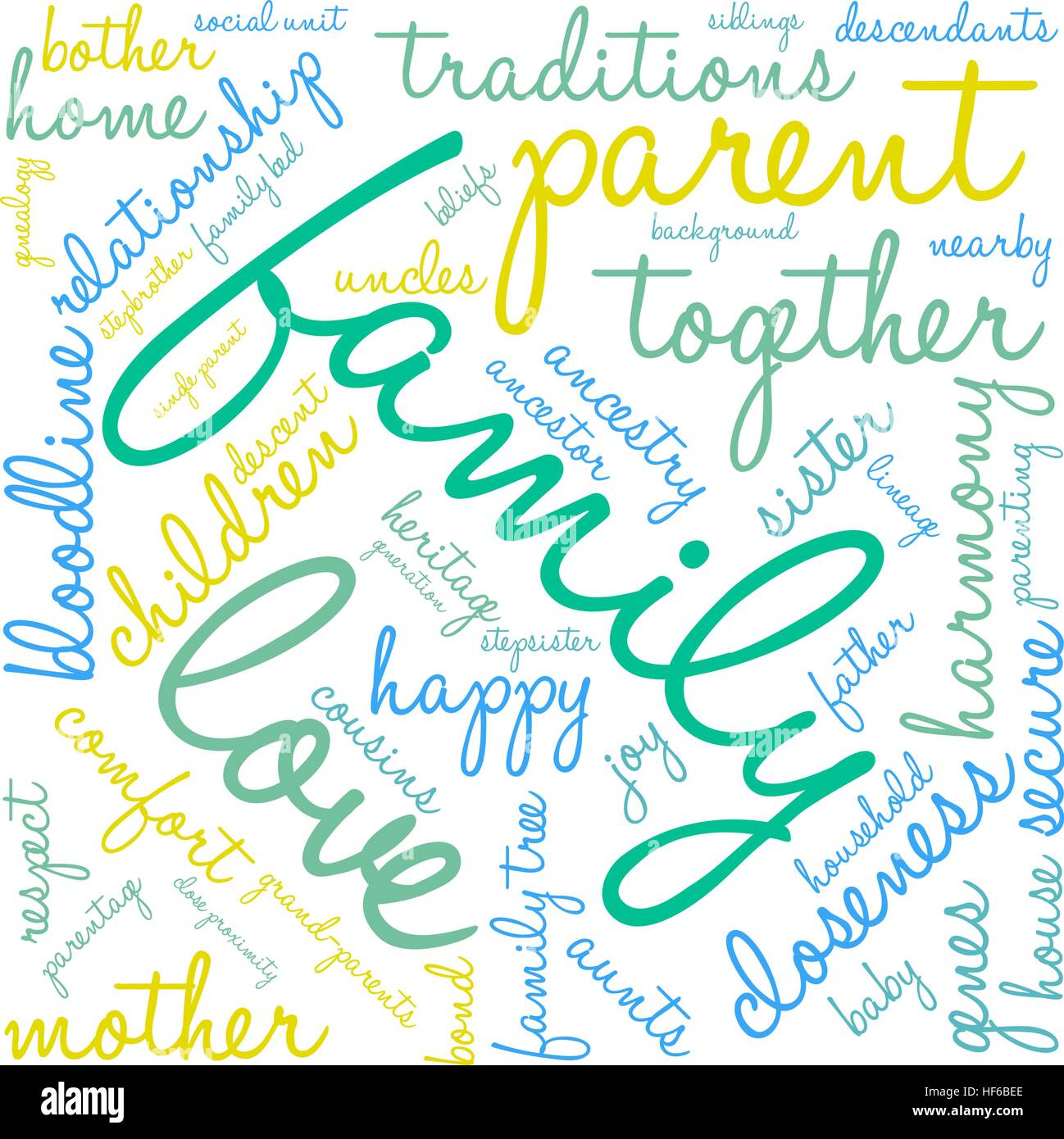 Family word cloud on a white background Stock Vector Image & Art - Alamy