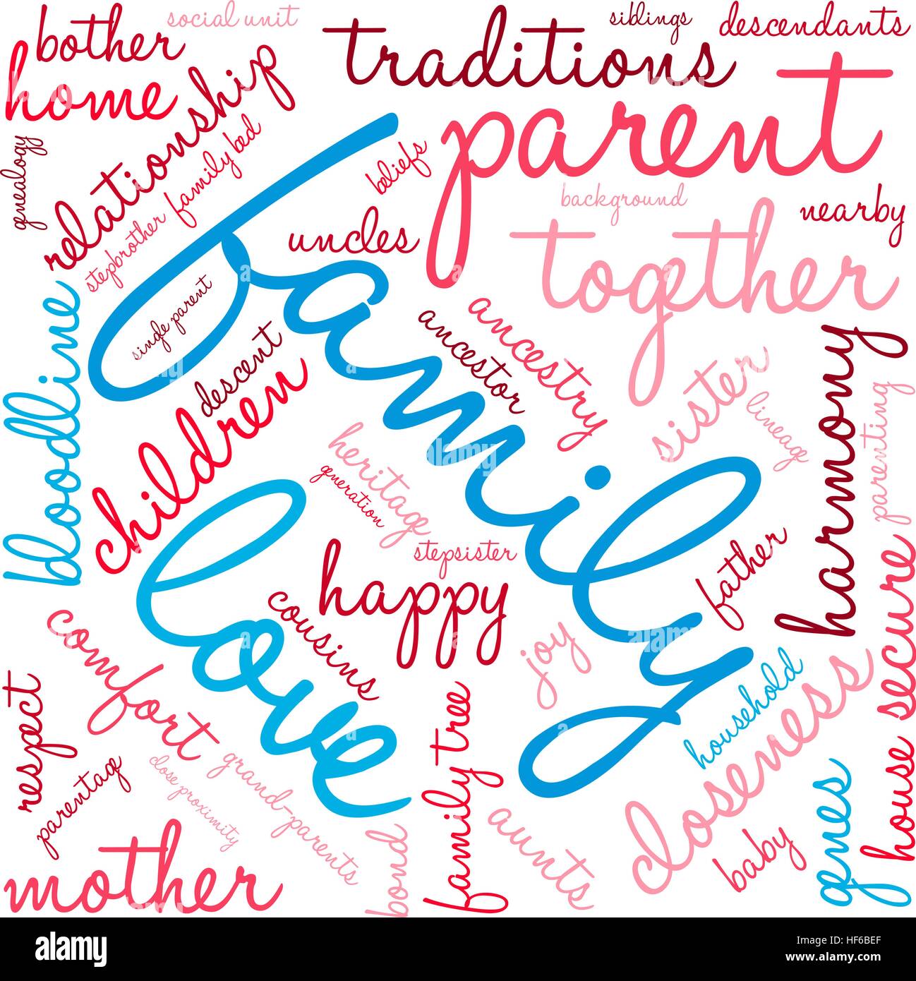 Family word cloud on a white background Stock Vector Image & Art - Alamy