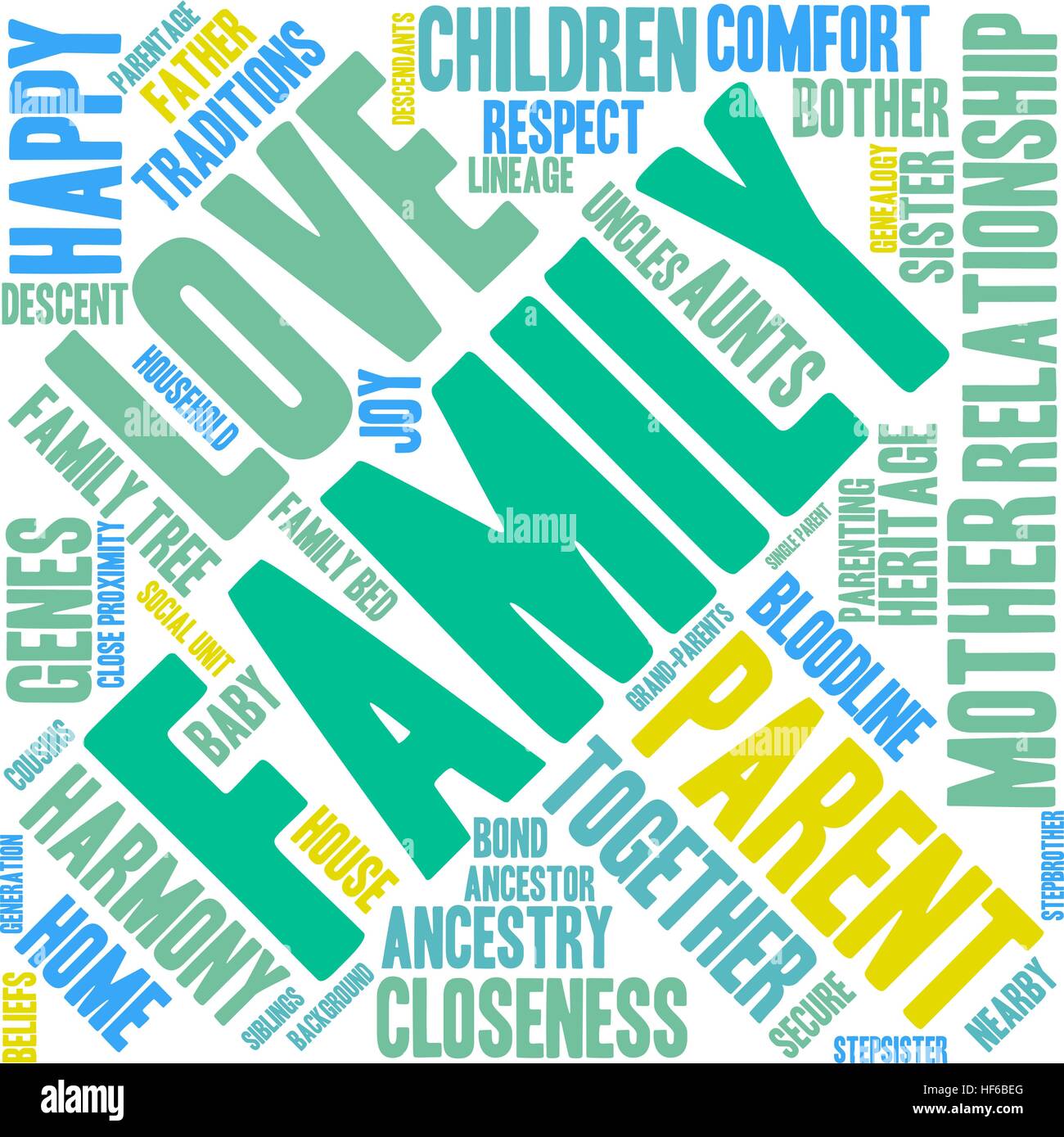 Family word cloud on a white background Stock Vector Image & Art - Alamy