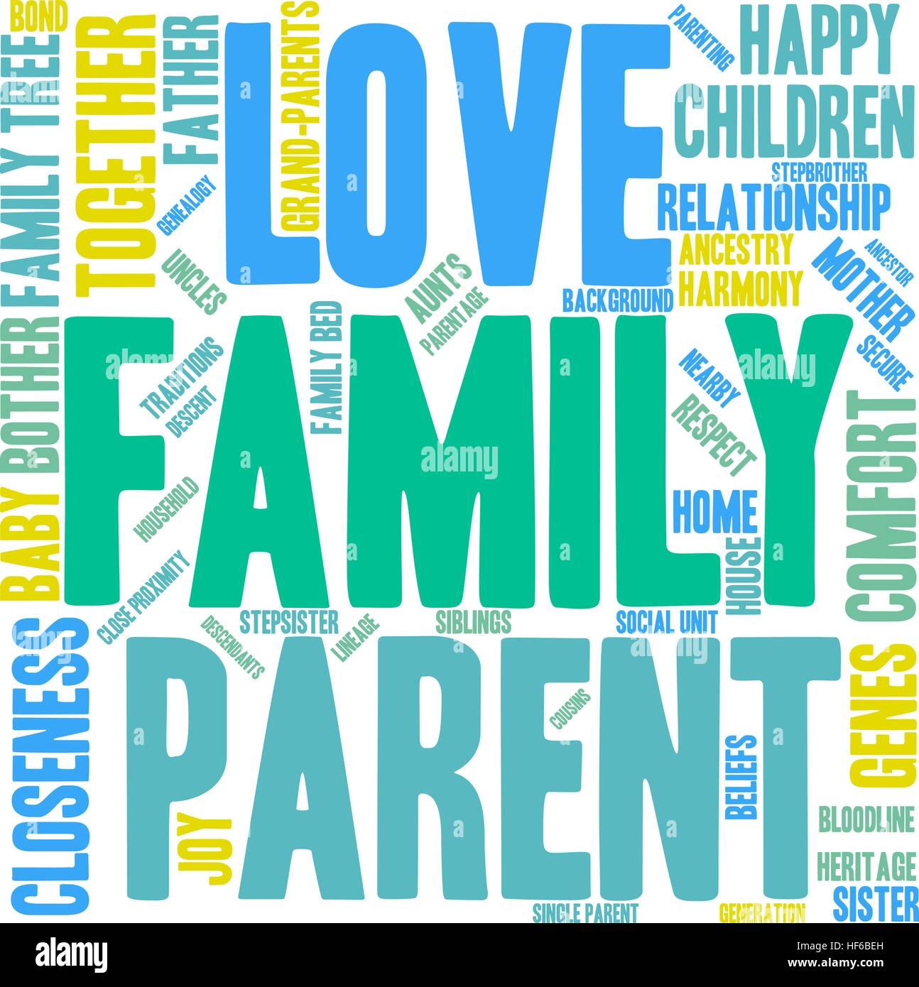 Family word cloud on a white background Stock Vector Image & Art - Alamy
