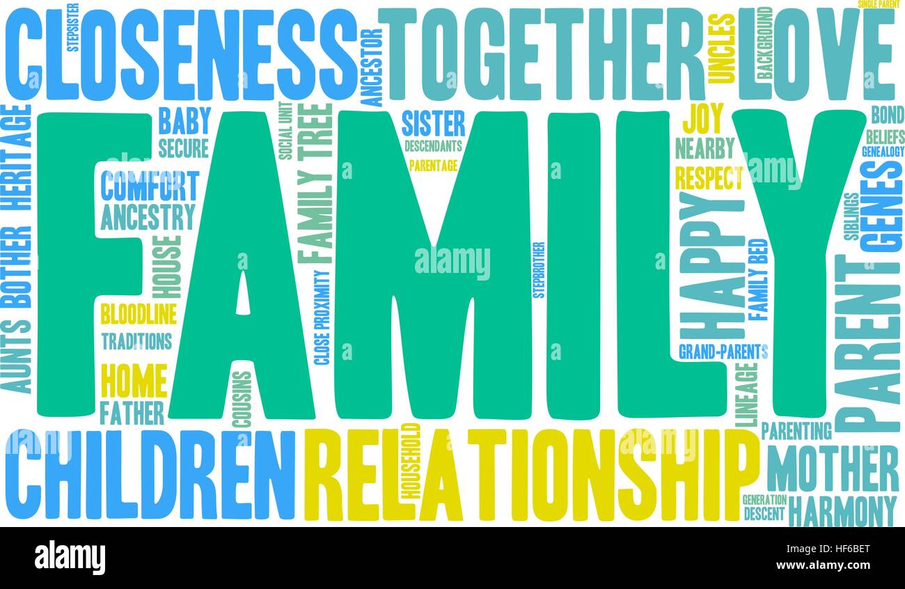 Family word cloud on a white background Stock Vector Image & Art - Alamy