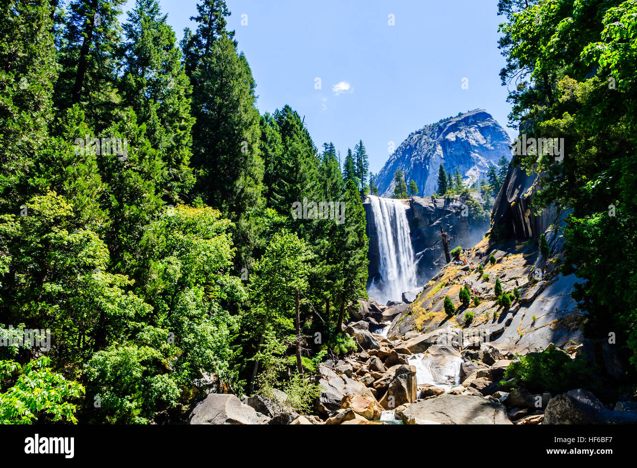 Vernal Fall is a 317 feet waterfall on the Merced River just downstream ...