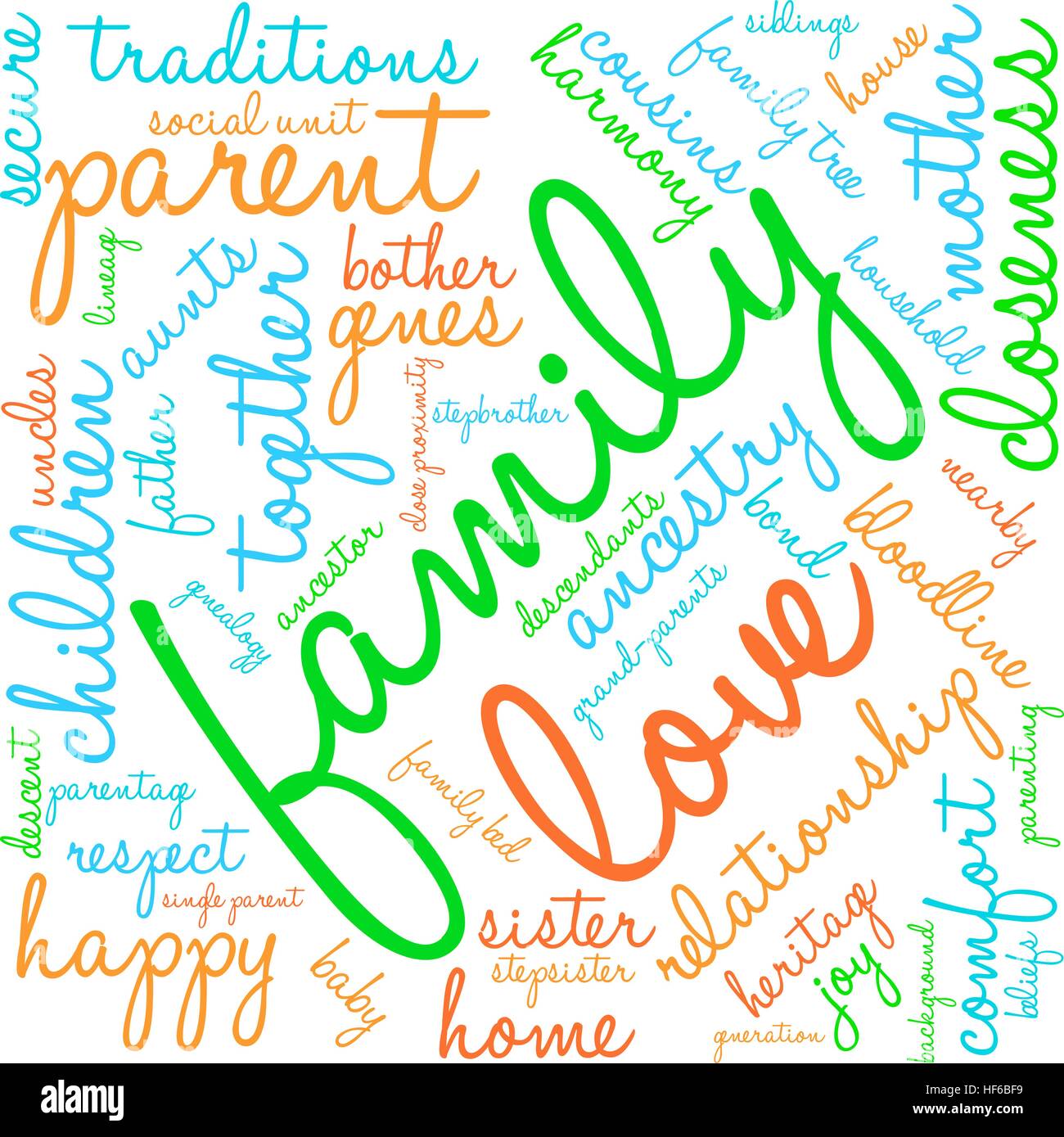 Family word cloud on a white background Stock Vector Image & Art - Alamy