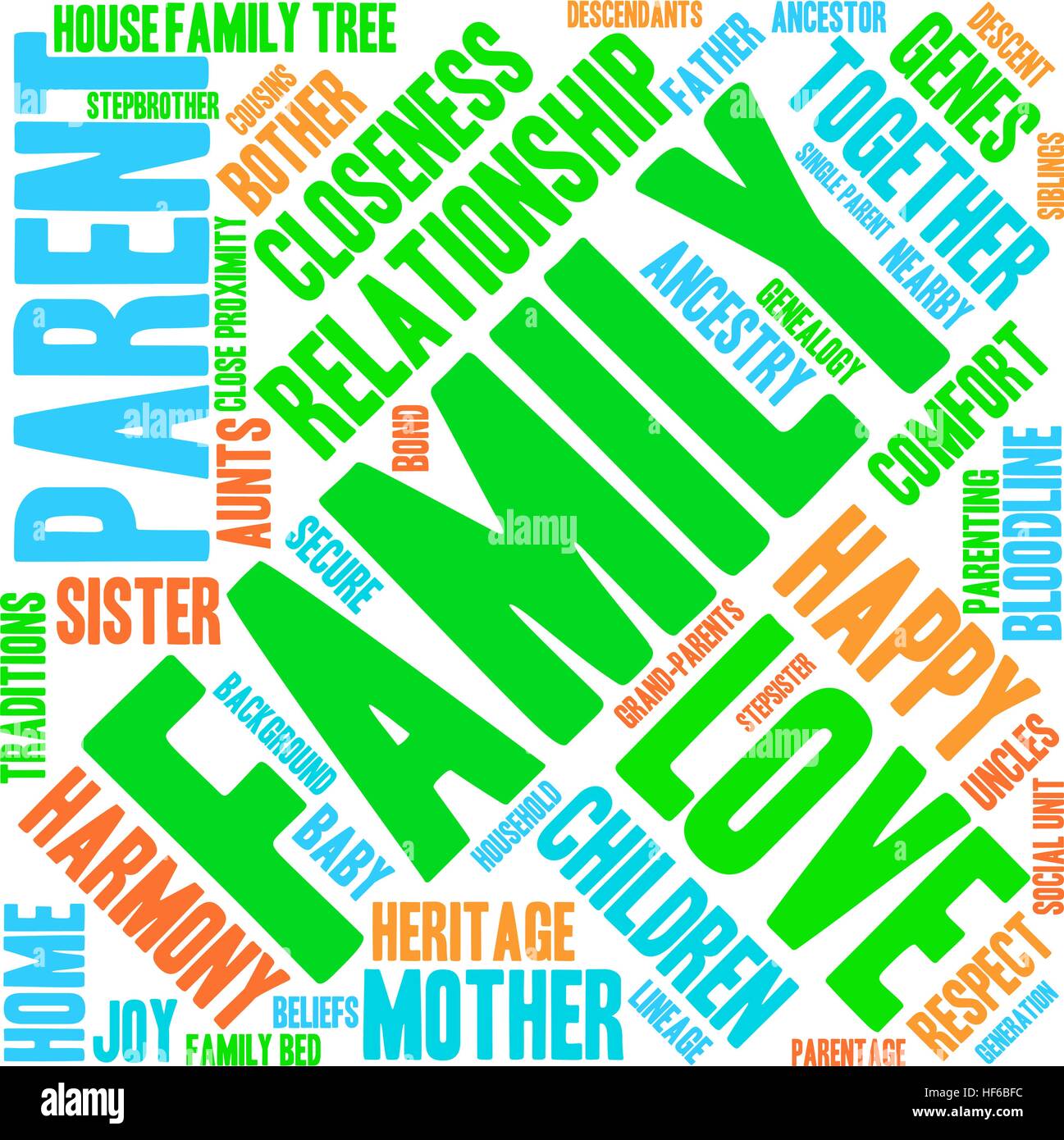 Family word cloud on a white background Stock Vector Image & Art - Alamy
