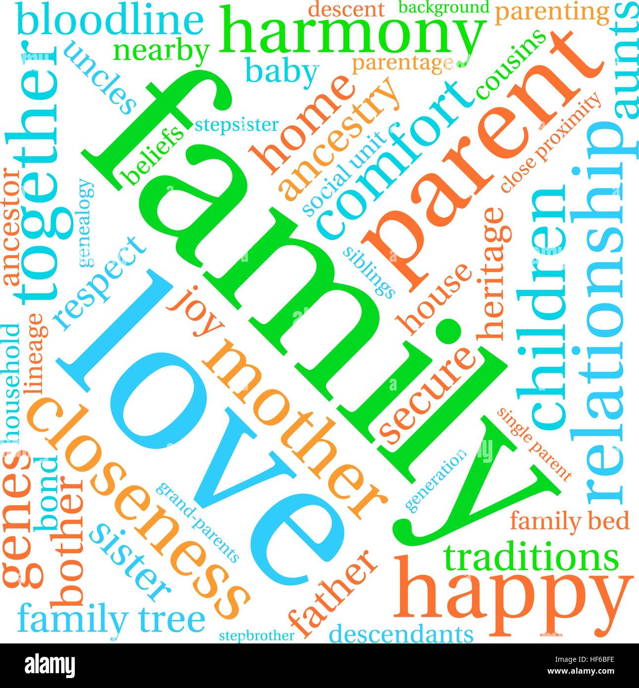 Family word cloud on a white background Stock Vector Image & Art - Alamy