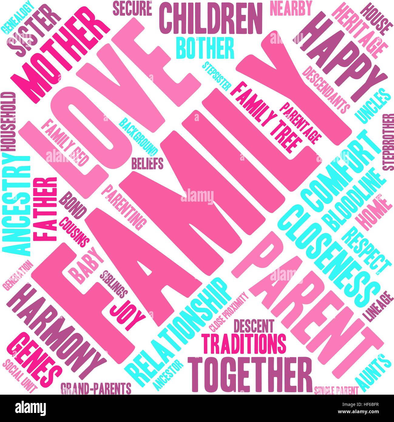 Family word cloud on a white background Stock Vector Image & Art - Alamy