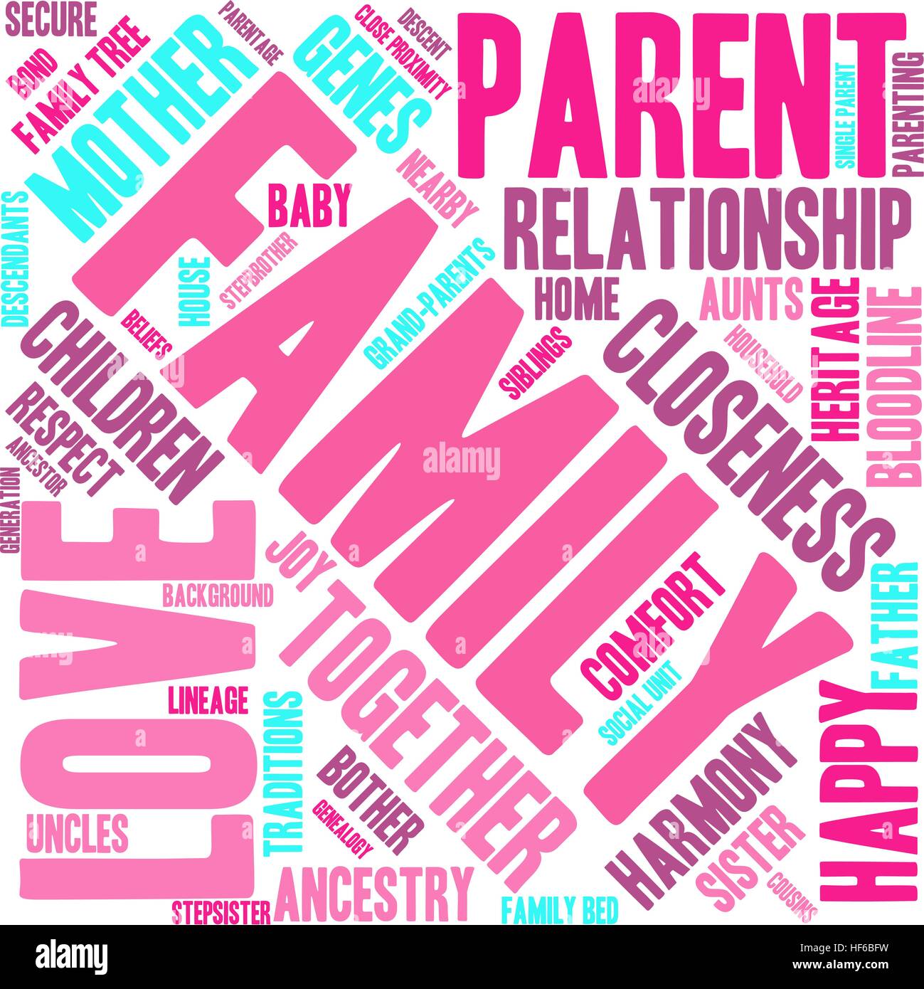 Family word cloud on a white background Stock Vector Image & Art - Alamy