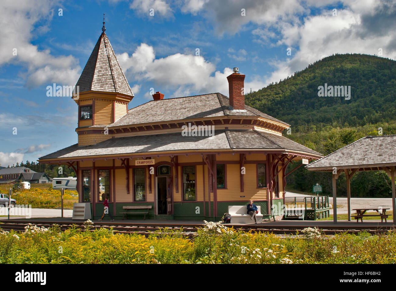 Crawford notch state park train hi-res stock photography and images - Alamy