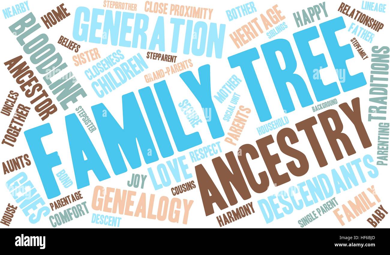 Family Tree word cloud on a white background Stock Vector Image & Art ...