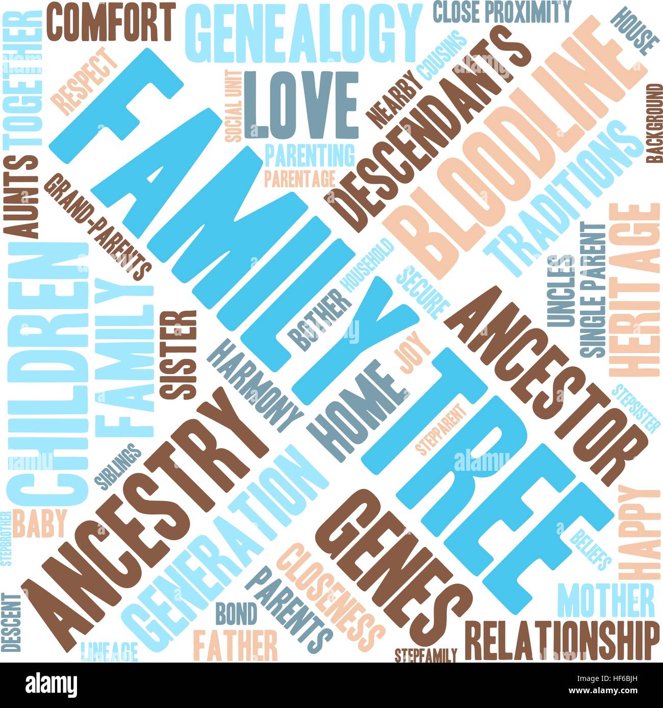 Family Tree word cloud on a white background Stock Vector Image & Art ...