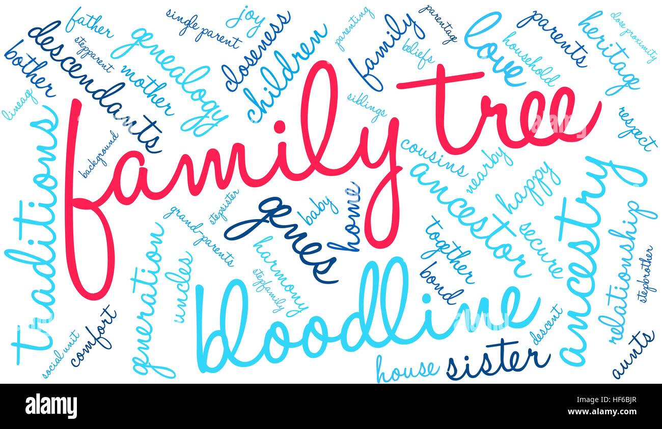 Family Tree word cloud on a white background Stock Vector Image & Art ...