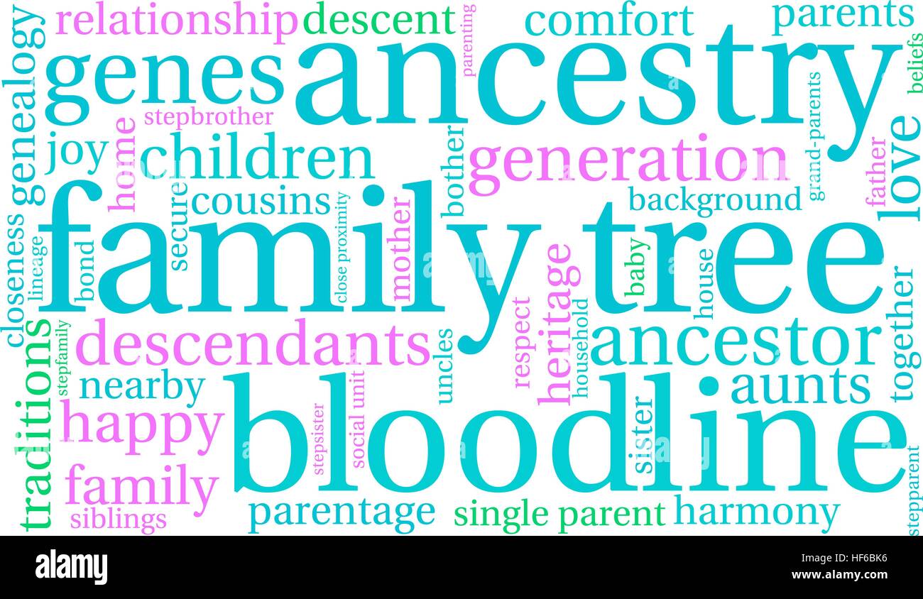 Family Tree word cloud on a white background Stock Vector Image & Art ...