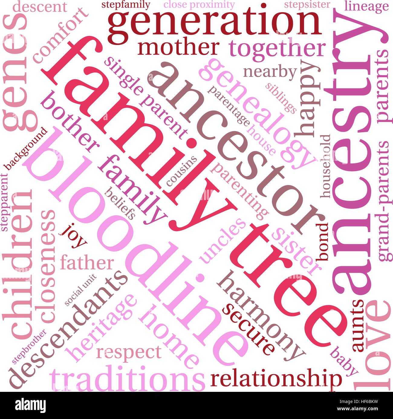 Family Tree word cloud on a white background Stock Vector Image & Art ...