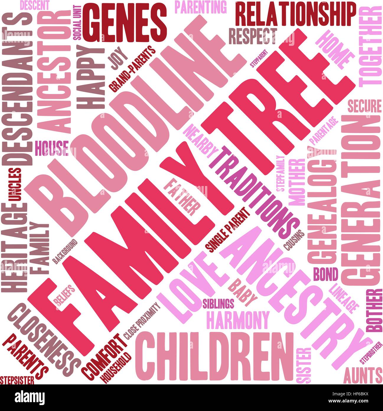 Family Tree word cloud on a white background Stock Vector Image & Art ...