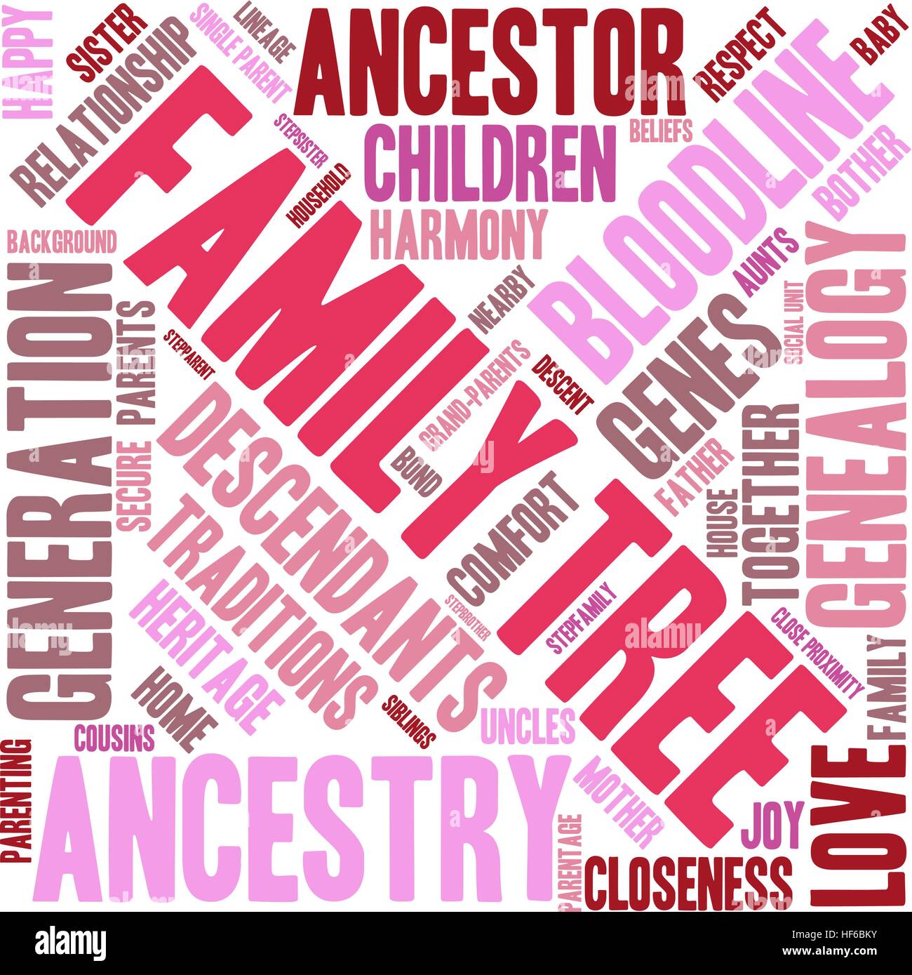 Family Tree word cloud on a white background Stock Vector Image & Art ...